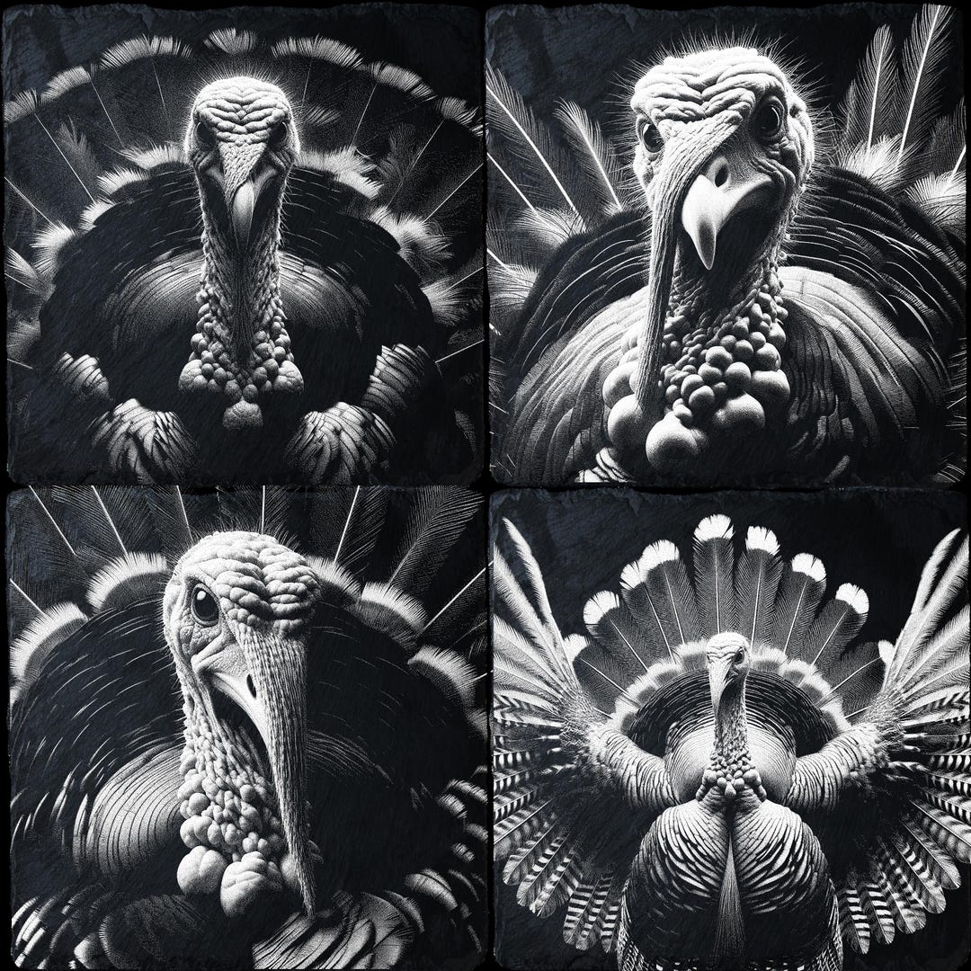 Common Turkey PNG Set for Laser Engraving - 4 Files for CNC, CO2 ...