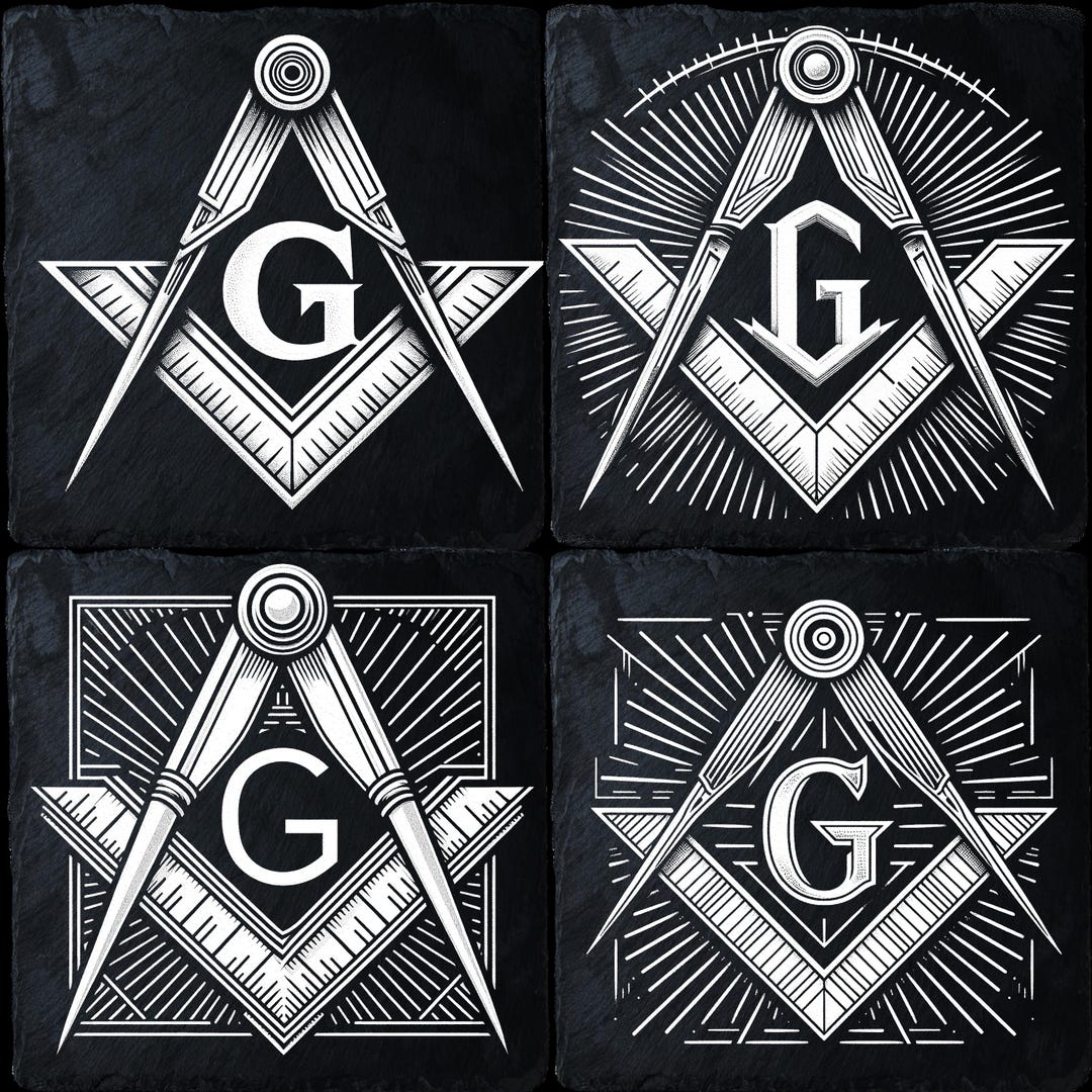 Masonic 4 Png Files for Laser Engraving CNC, CO2, Lightburn, Glowforge ...