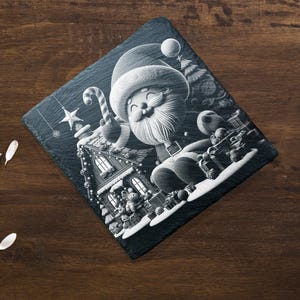 4 Christmas PNG Files for Slate Laser Engraving - Holiday Designs ...