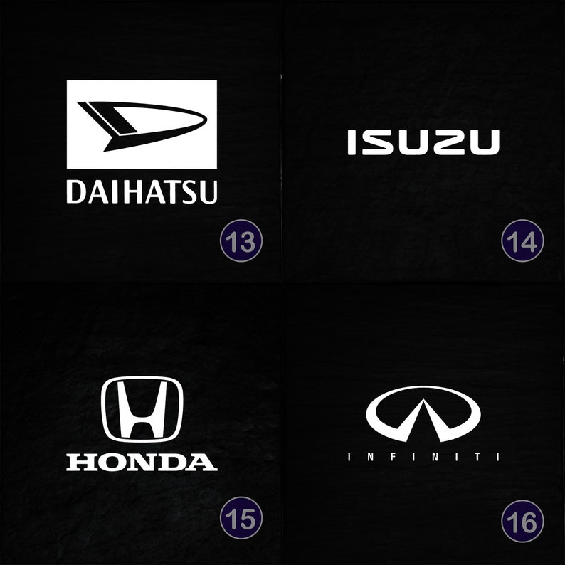 16 Slate Bundle Car Logo , Laser Ready PNG Files for Engraving, Slate ...