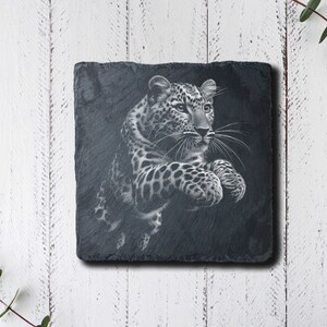 4 Animal Pack Png|laser Engraving File|slate Coaster|big Cat Leopard ...