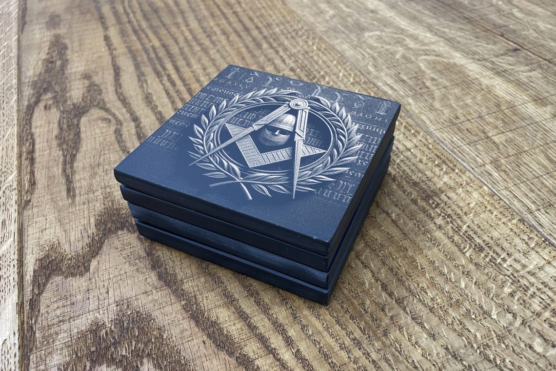 Masonic Symbol PNG Set for Laser Engraving on Natural Slate 4 Files for ...