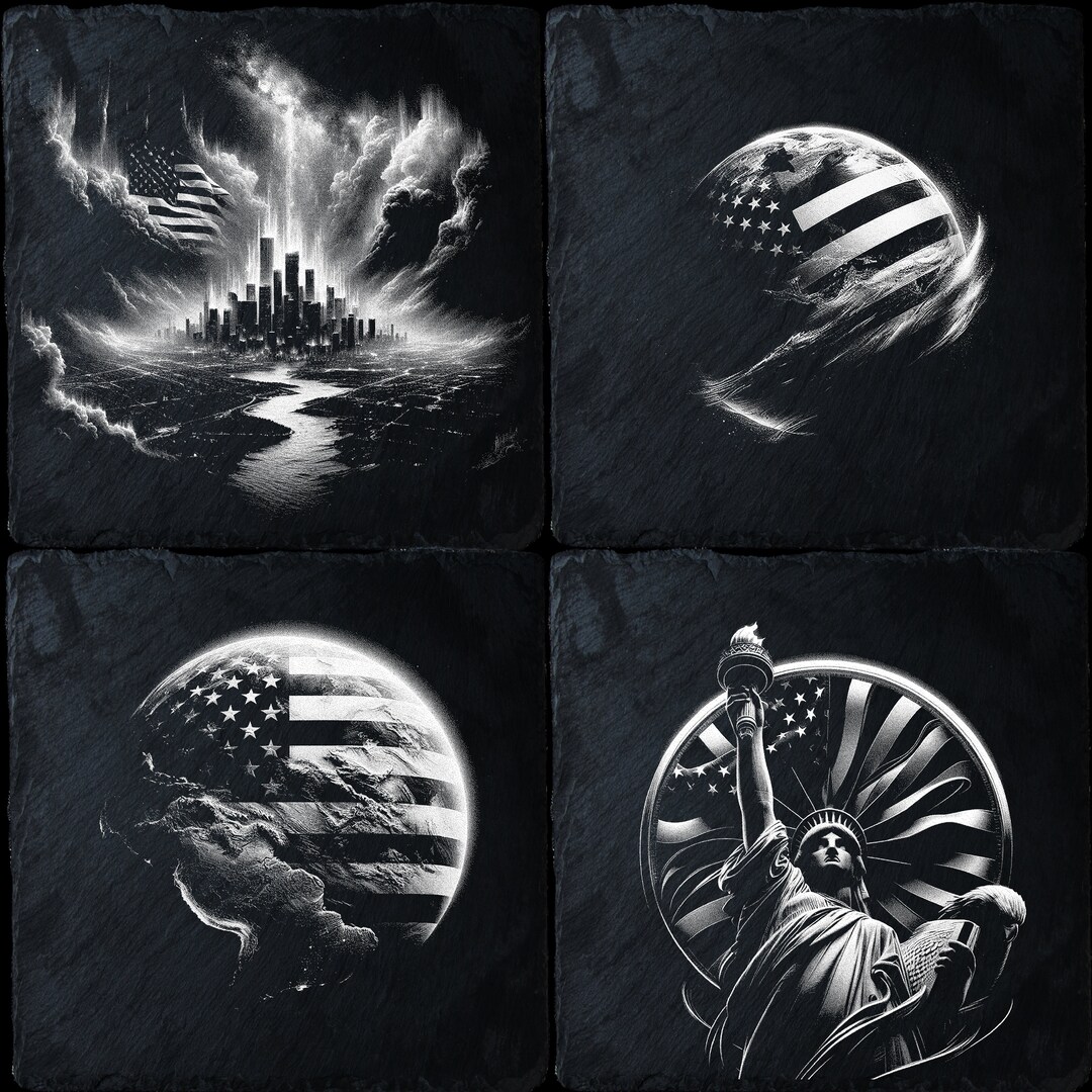 4 Independence Day Pack | Laser Files Bundle | Laser Burn PNG | Slate ...