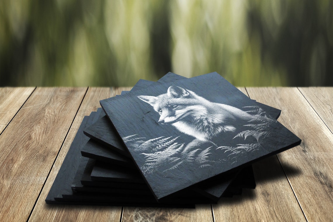4 Forest Animals Pack | Laser Files Bundle | Laser Burn PNG | Slate ...