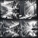 Set of 4 Nature Scene Laser Engraving Files - CNC and DIY Forest, Ocean ...