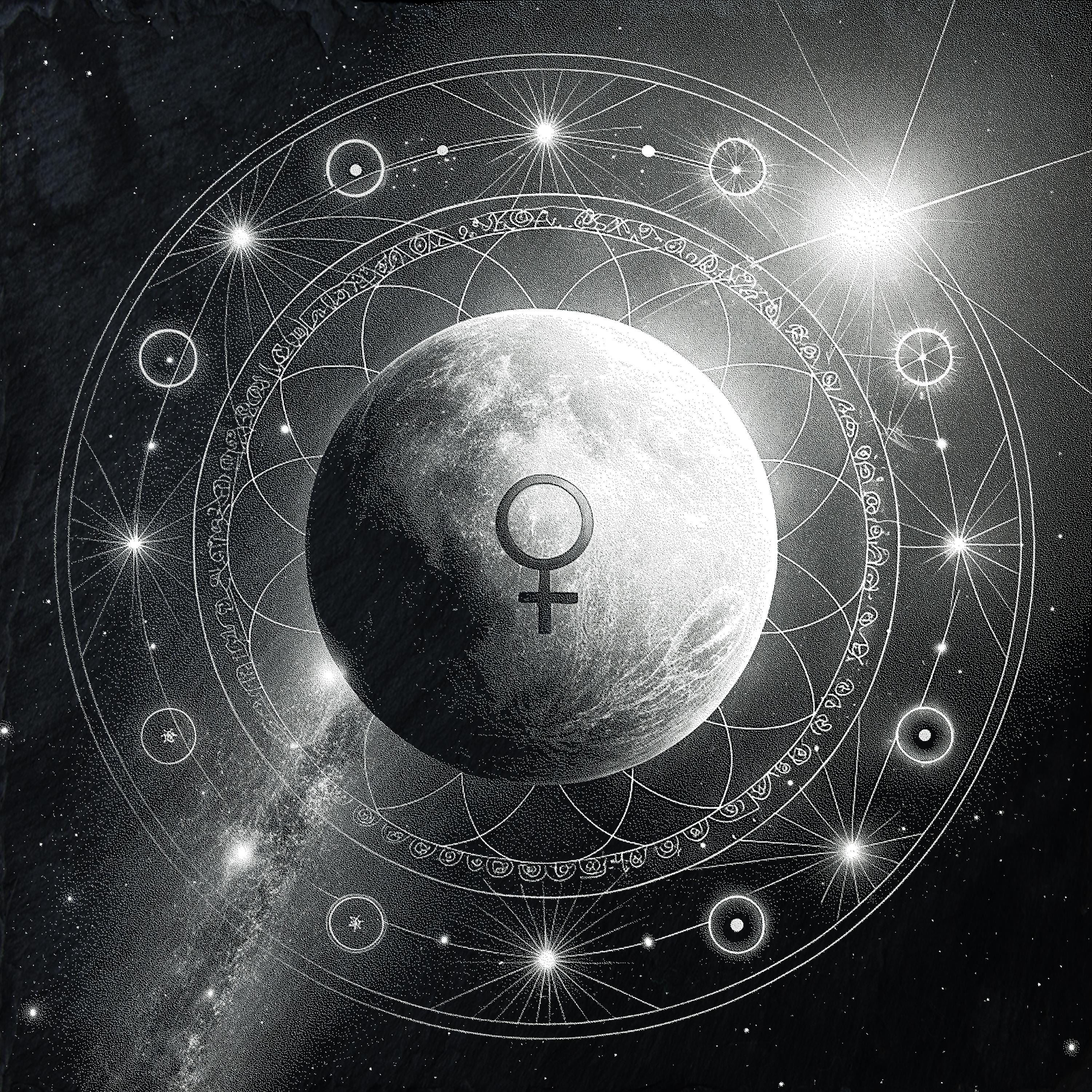 Set of 4 Astrological Symbol PNG Files for Laser Engraving - Sun, Moon ...