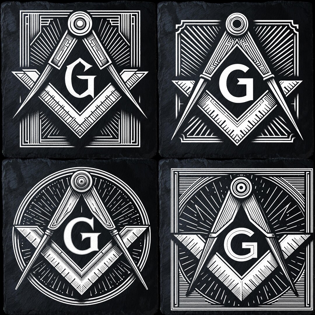 Masonic 4 Png Files for Laser Engraving CNC, CO2, Lightburn, Glowforge ...