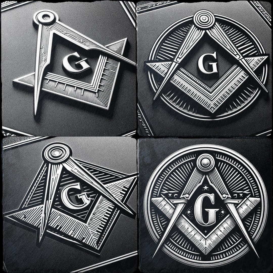 Masonic 4 Png Files for Laser Engraving CNC, CO2, Lightburn, Glowforge ...
