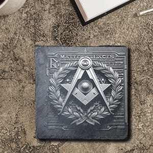 Masonic Symbol PNG Set for Laser Engraving on Natural Slate 4 Files for ...