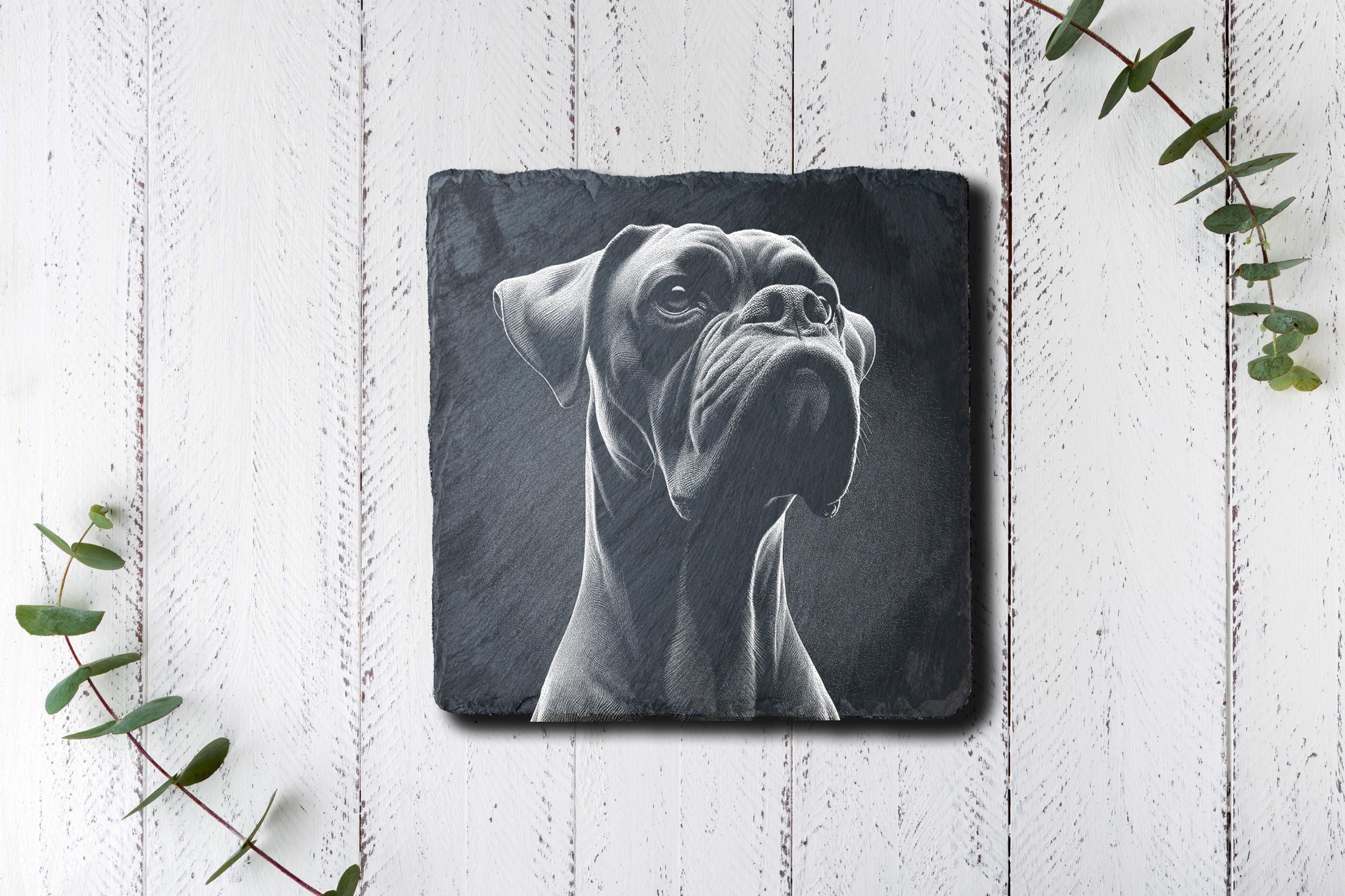 Boxer Dog 4 PNG Files for Laser Engraving - CNC, CO2, Lightburn ...
