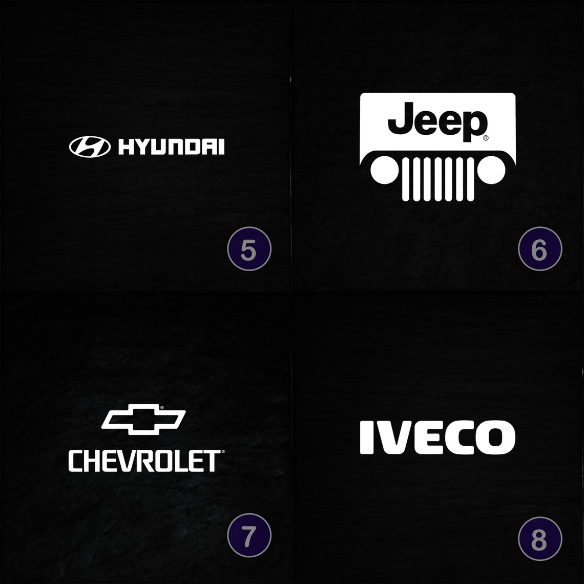 16 Slate Bundle Car Logo , Laser Ready PNG Files for Engraving, Slate ...