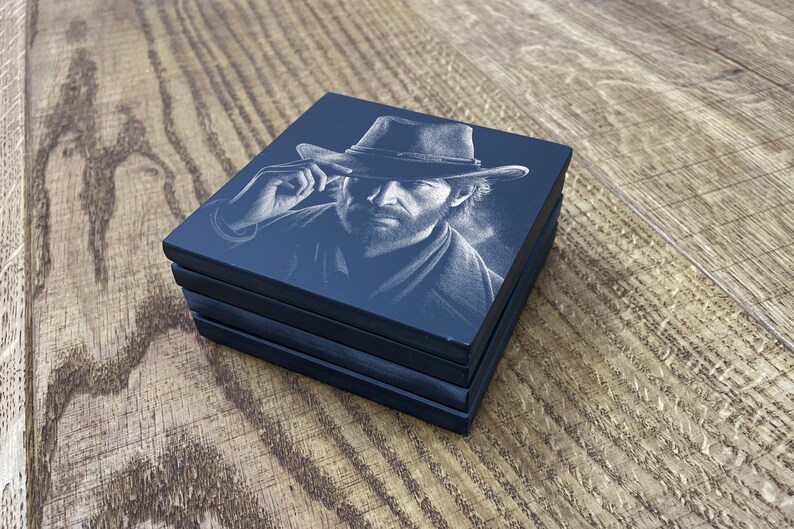 Set of 4 Western PNG Files for Laser Engraving | Cowboy, Horse ...