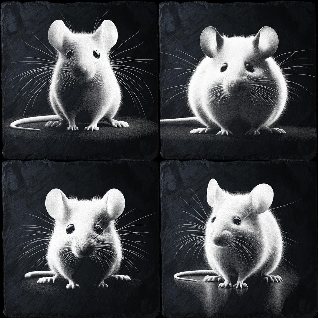 Mouse Set of 4 PNG Files for Laser Engraving on Natural Slate - CNC ...