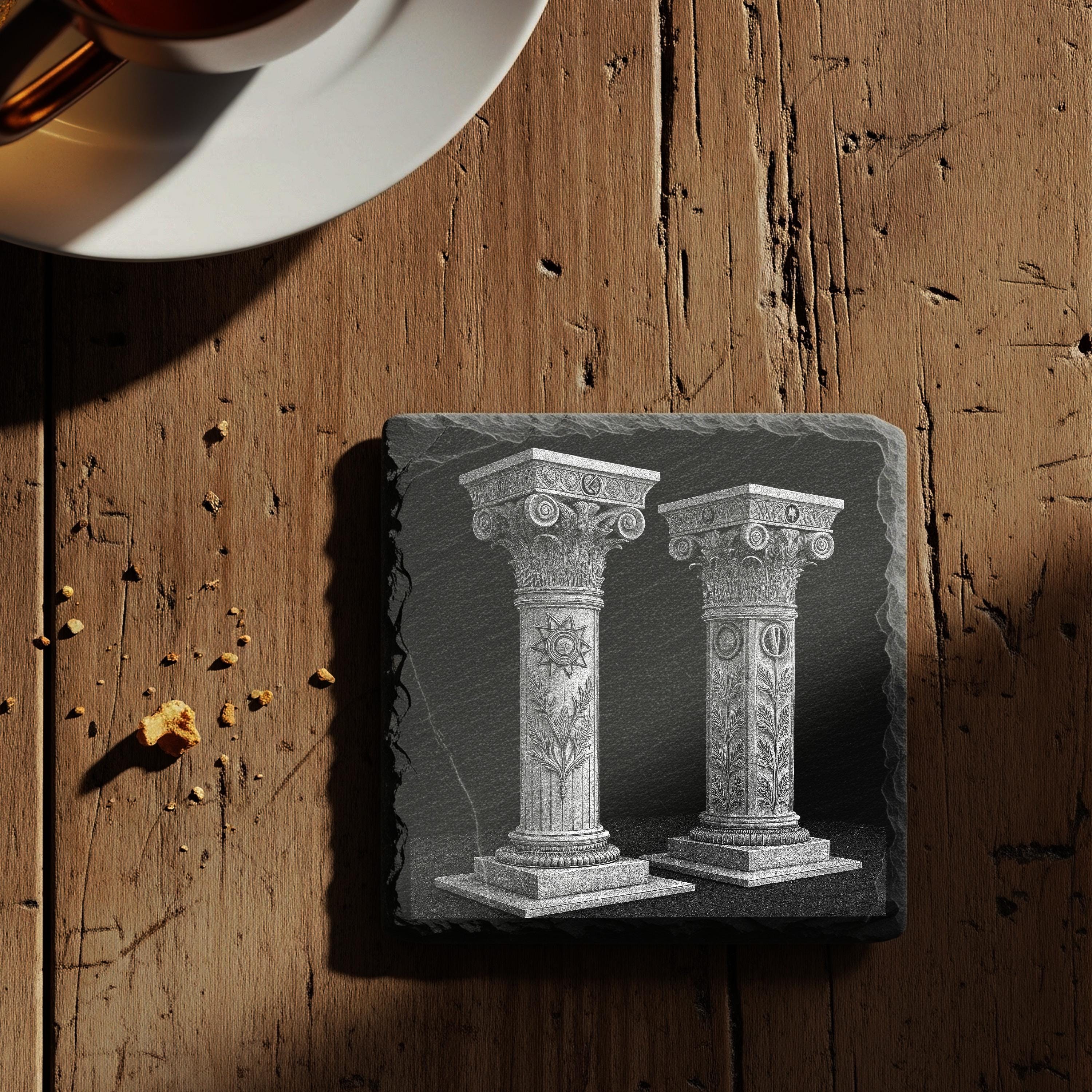 Masonic Symbols PNG Bundle: 4 3D Designs for Slate Coasters CNC Files ...