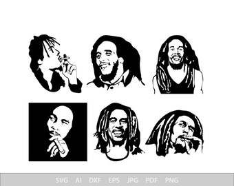 Bob Marley Vector | Etsy