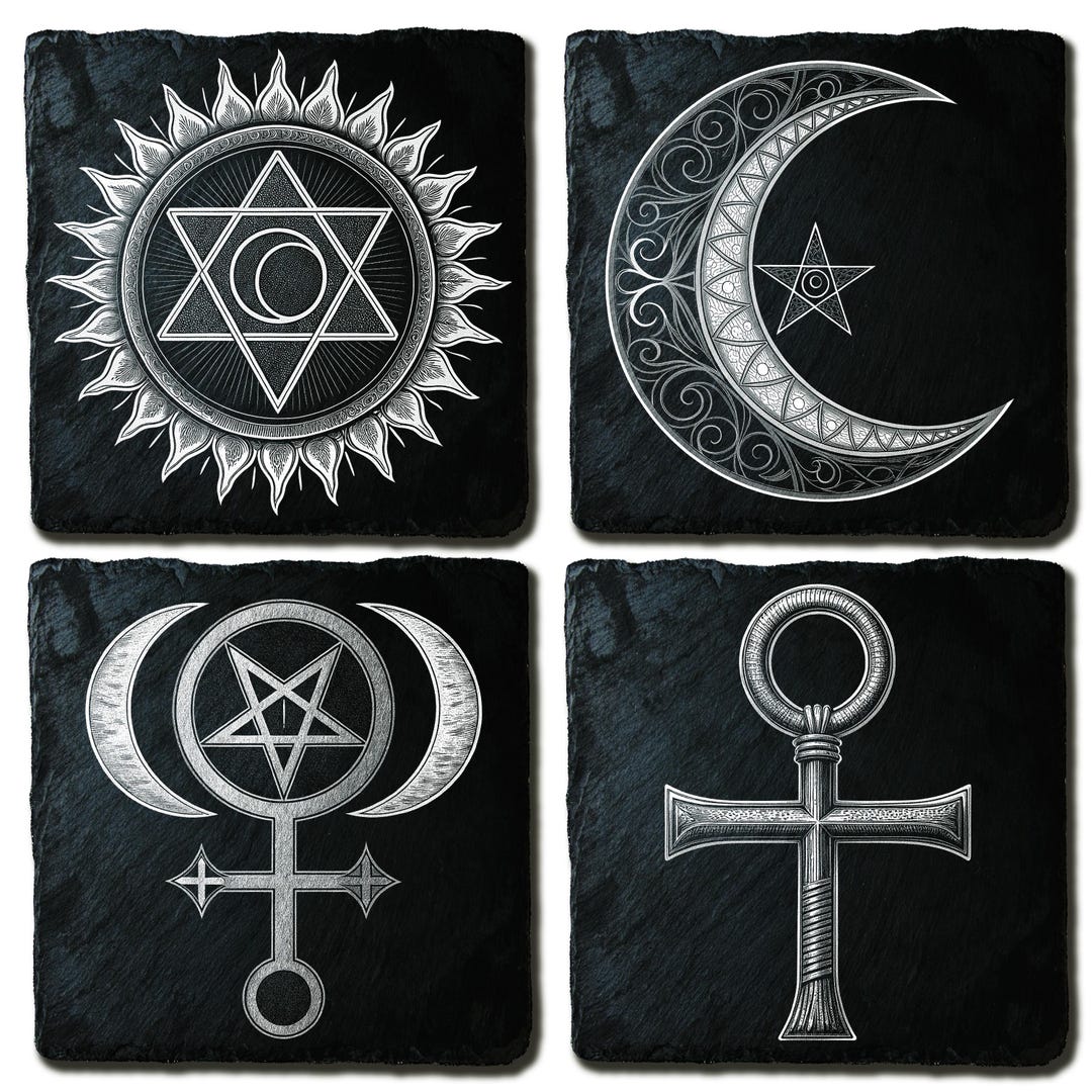 Alchemical Symbols PNG Bundle 4 Laser Engraving Files for Slate/wood ...
