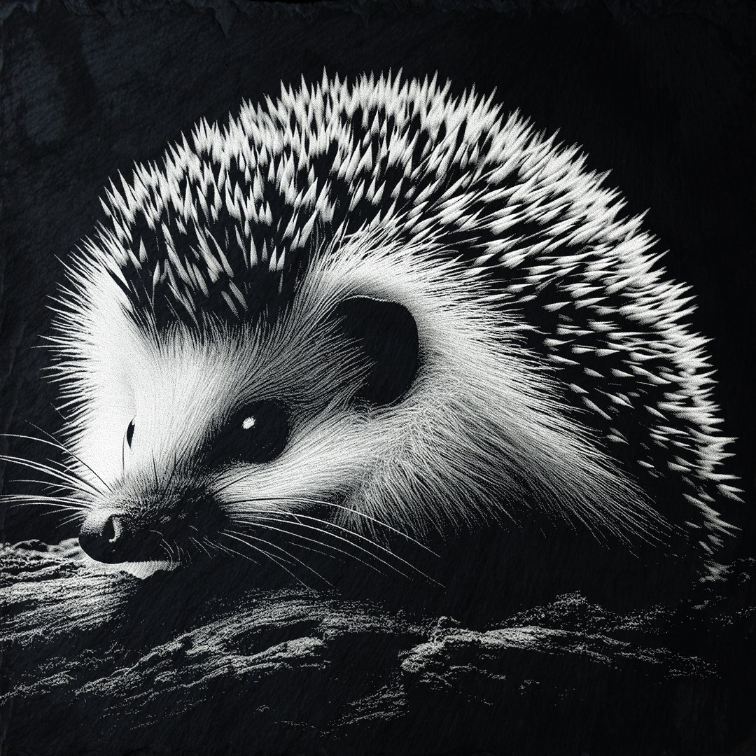 Hedgehog | Laser Files Bundle | Laser Burn PNG | Slate Engraving ...