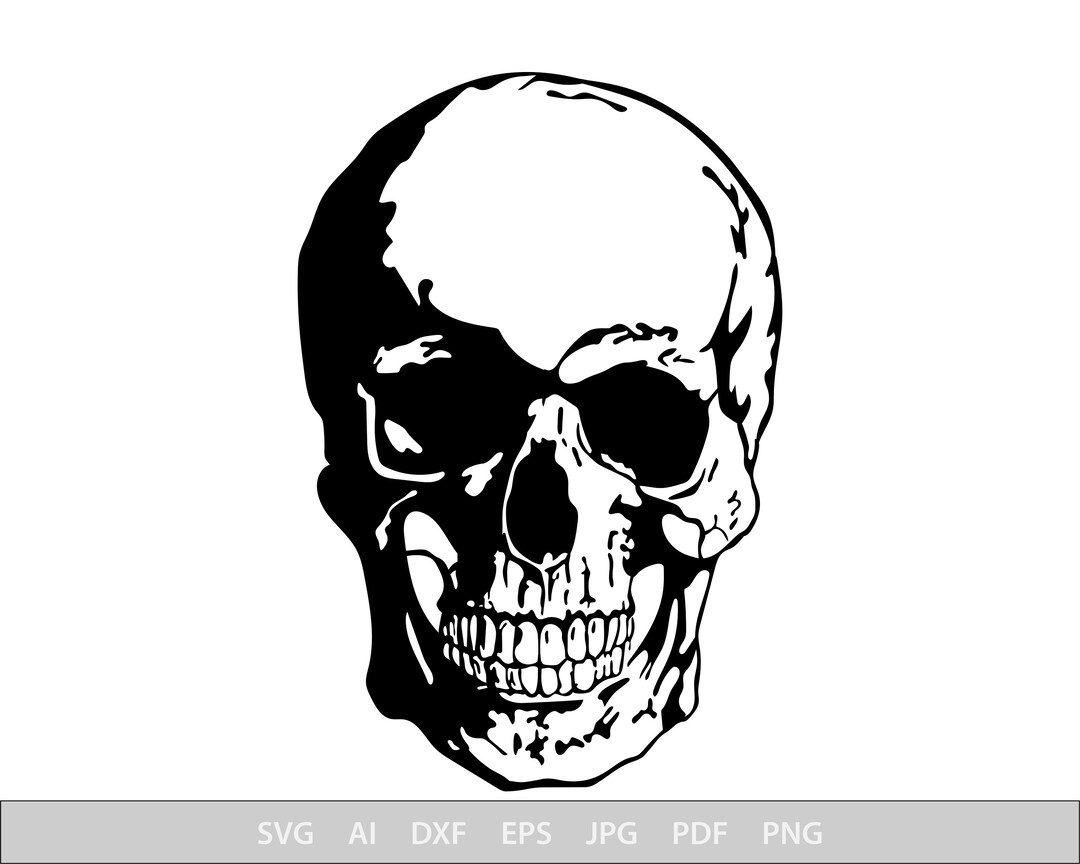 Skull Svg, Death Svg Files for Cricut, Dead Dxf Cut File, Halloween ...