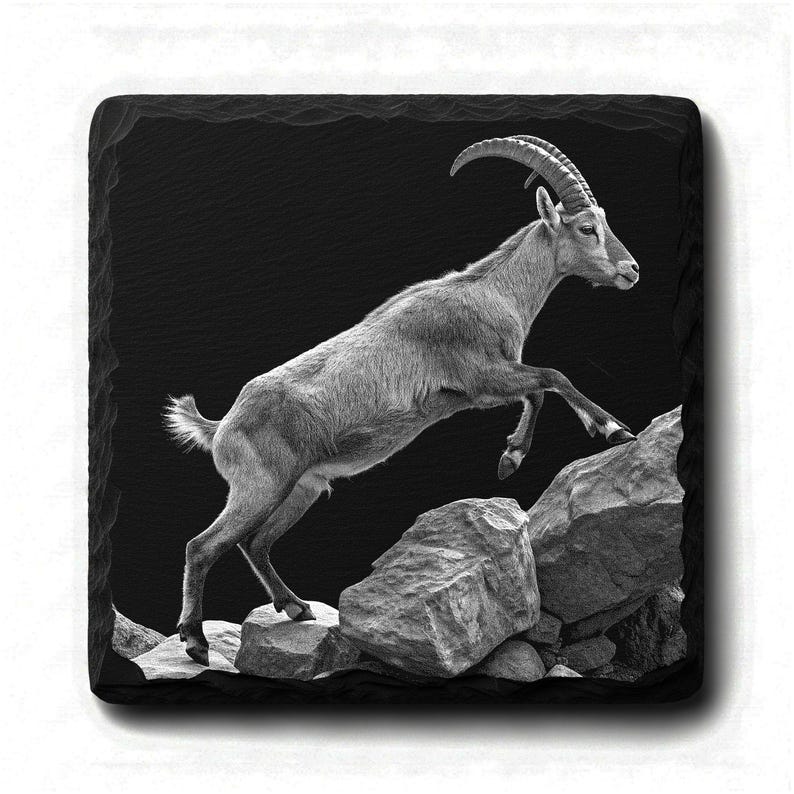 Wise Goat PNG Bundle of 4 Files: Laser Engraving Designs for Mountain ...