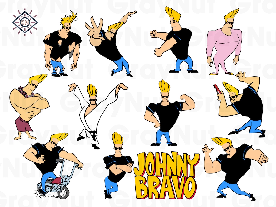 Johnny Bravo Characters Cartoon Network Clasics Johnny Bravo | Etsy
