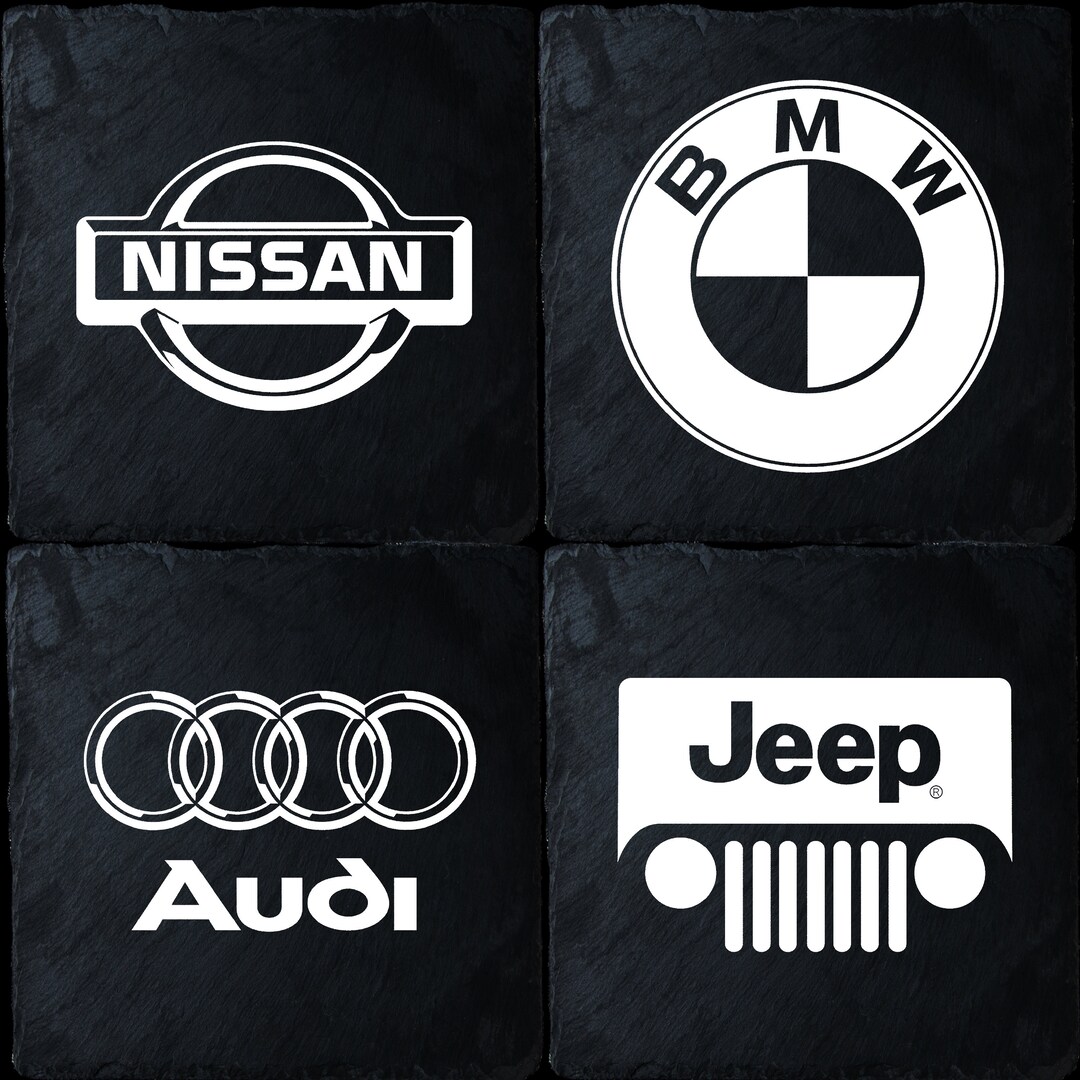 4 Slate Bundle Car Logo , Laser Ready PNG Files for Engraving, Slate ...