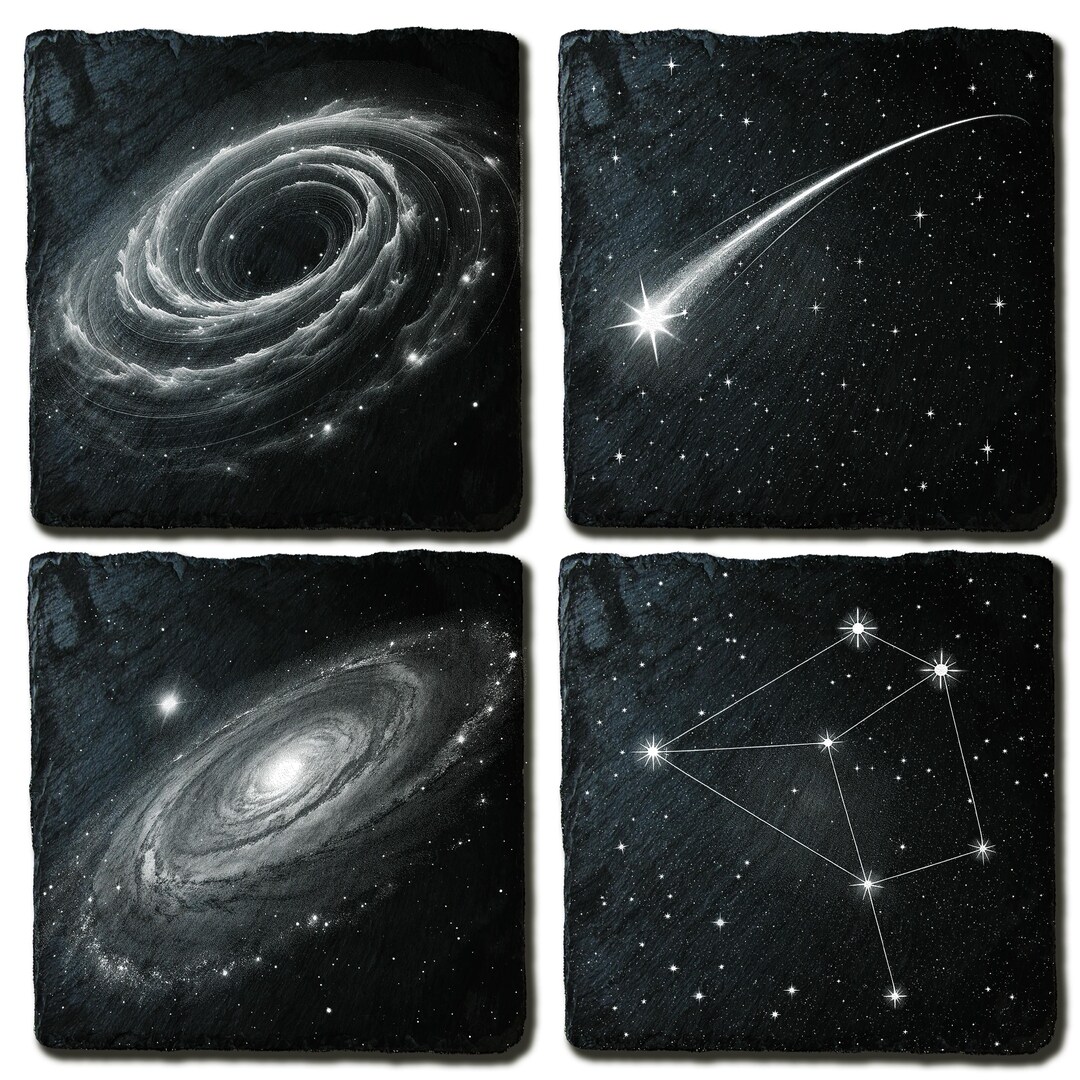 Starry Sky PNG Bundle: 4 Cosmic 3D Designs for Coasters - Laser Files ...