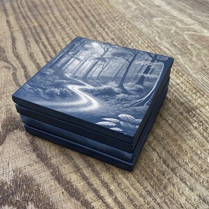Set of 4 Nature Scene Laser Engraving Files - CNC and DIY Forest, Ocean ...