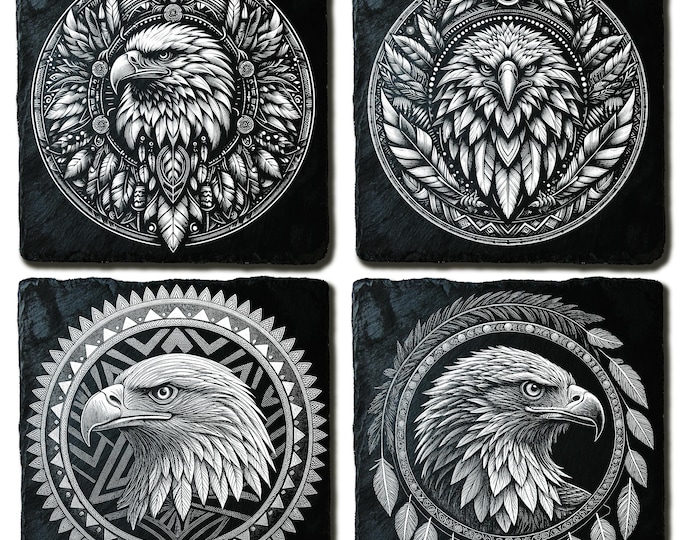 Tribal Elder & Eagle PNG | Ancestral Wisdom Double Exposure Art | Laser ...