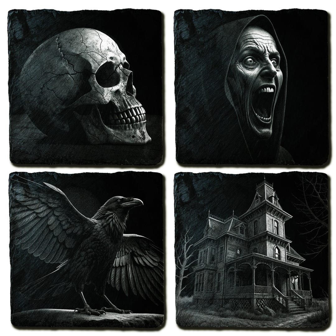 Horror Bundle of 4 Files PNG | Dark Gothic Laser Engraving Files ...