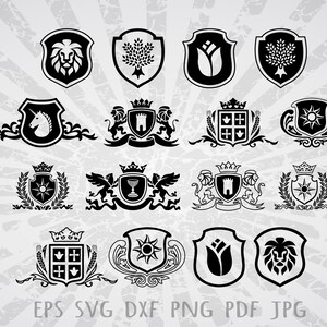 Heraldic Vector Emblem Design Heraldry Insignia Label Symbol | Etsy