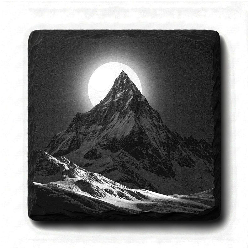 Mountain Silence Bundle of 4 Files PNG | Mountain Laser Engraving Files ...