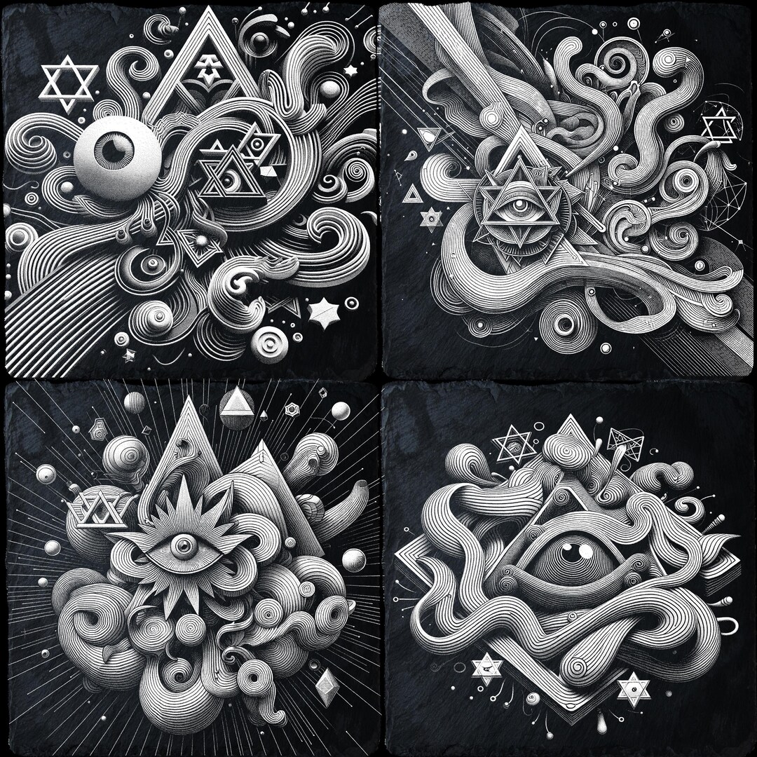 Masonic Symbol PNG Set for Laser Engraving on Natural Slate 4 Files for ...