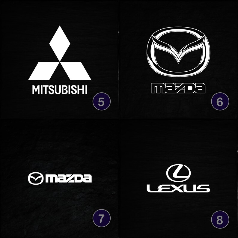 16 Slate Bundle Car Logo , Laser Ready PNG Files for Engraving, Slate ...