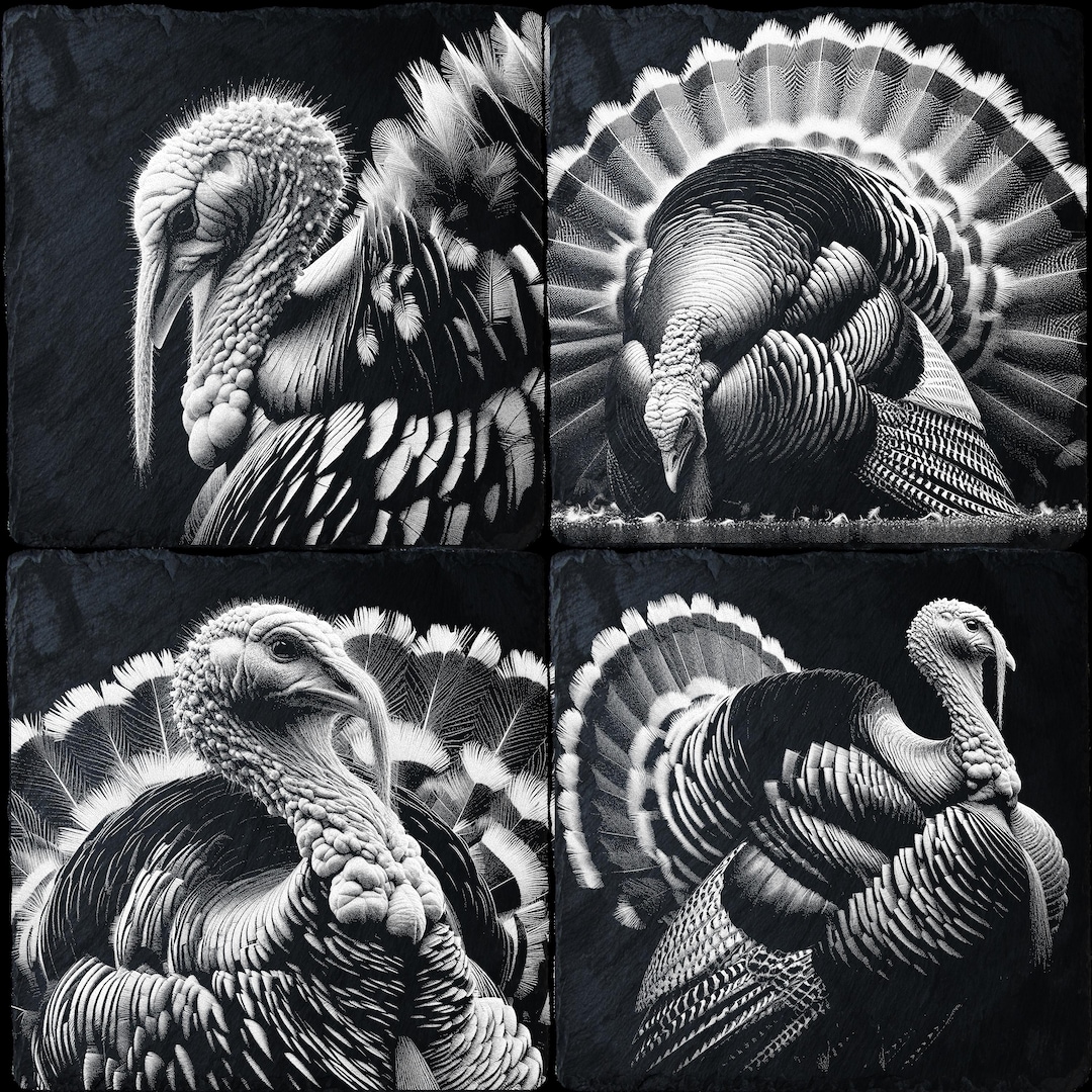 Common Turkey PNG Set for Laser Engraving - 4 Files for CNC, CO2 ...