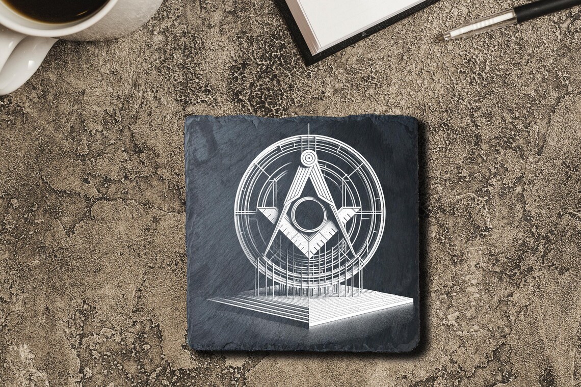 Masonic Symbol PNG Set for Laser Engraving on Natural Slate 4 Files for ...