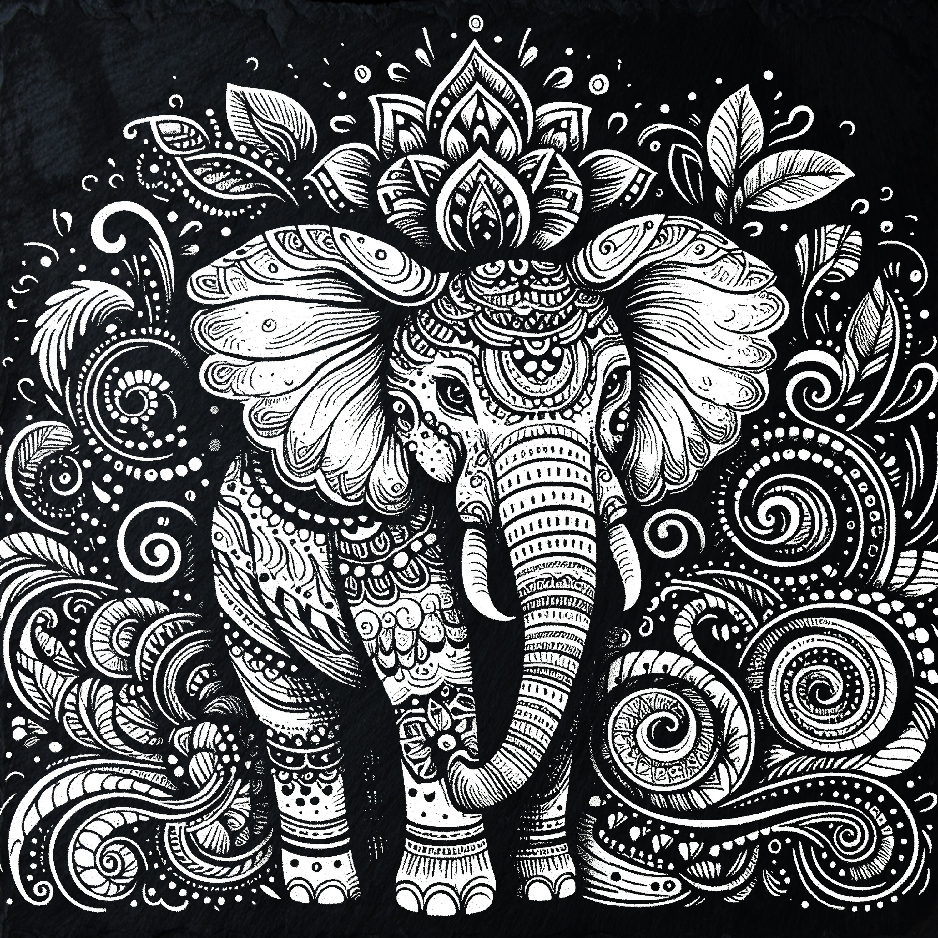 4 Slate Bundle Elephant , Laser Ready PNG Files for Engraving, Slate ...