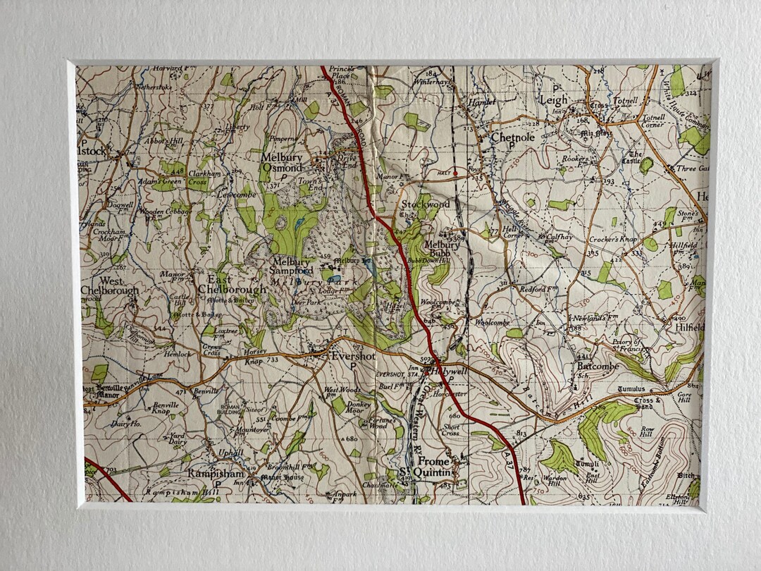 Vintage Landkarte von 1946: Frome St Fox, Evershot - Etsy.de