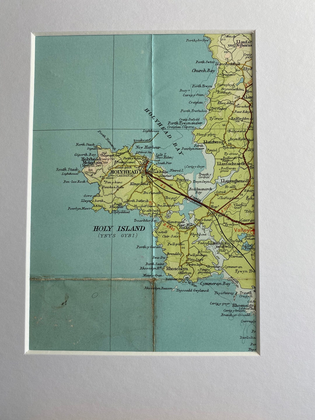 Holyhead, Holy Island and Surrounding Area Original 1954 Bartholomew’s ...