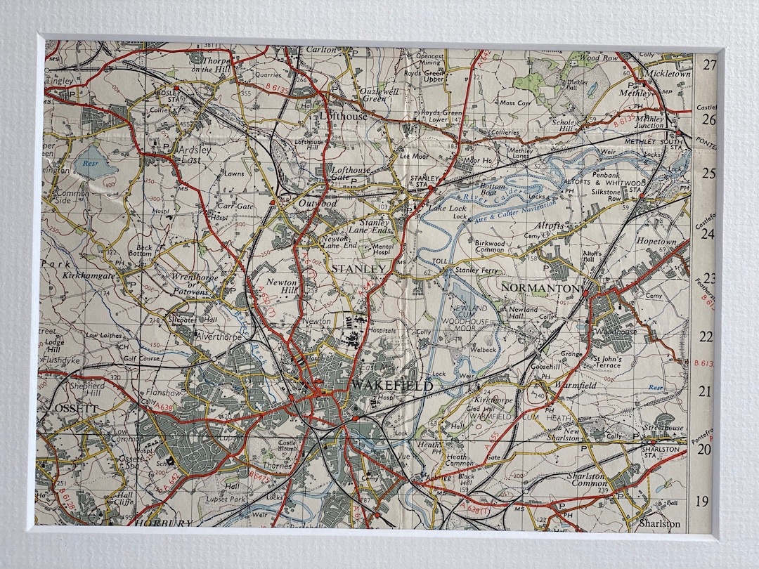 Wakefield, Normanton, Lofthouse and Surrounding Area Original 1954 ...