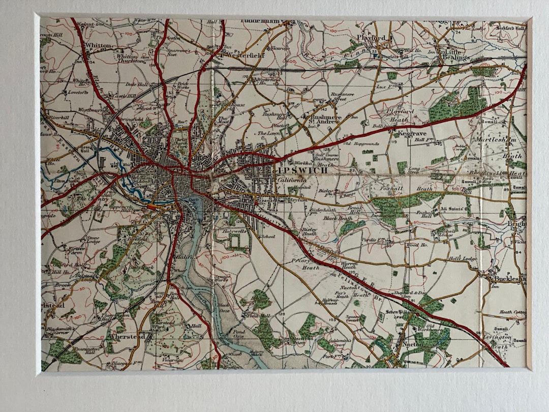 Ipswich, Wherstead, Kesgrave and Surrounding Area Original 1919 ...