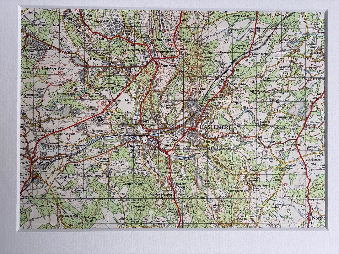 Haslemere, Hindhead, Kingsley Green and Surrounding Area Original 1959 ...