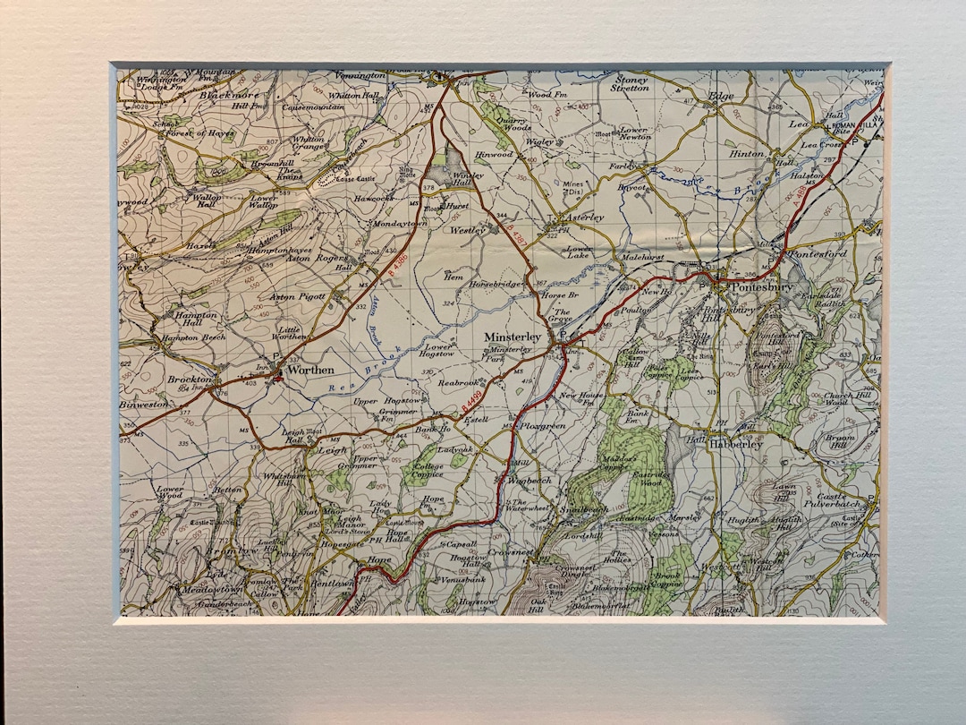 Minsterley, Worthen, Oak Hill and Surrounding Area Original 1953 ...