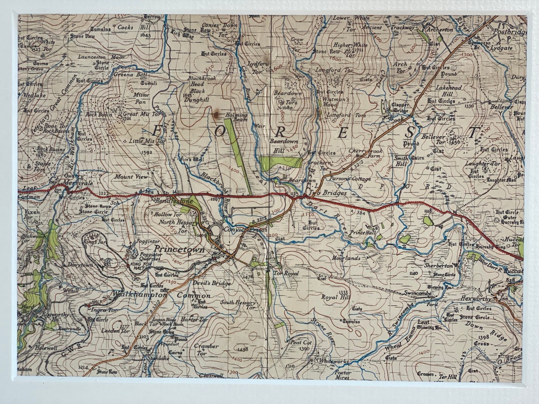 Princetown, Two Bridges, Walkhampton and Surrounding Area Original 1946 ...