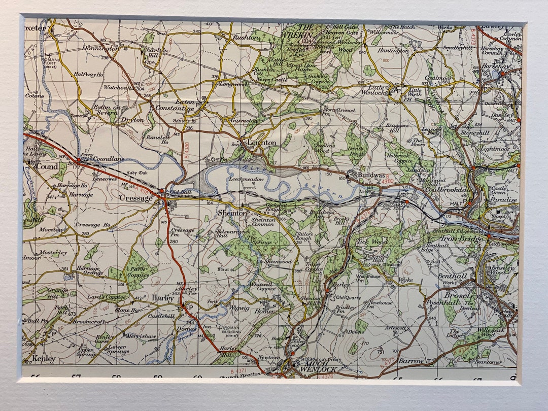 Cressage, Ironbridge, Much Wenlock and Surrounding Area Original 1961 ...