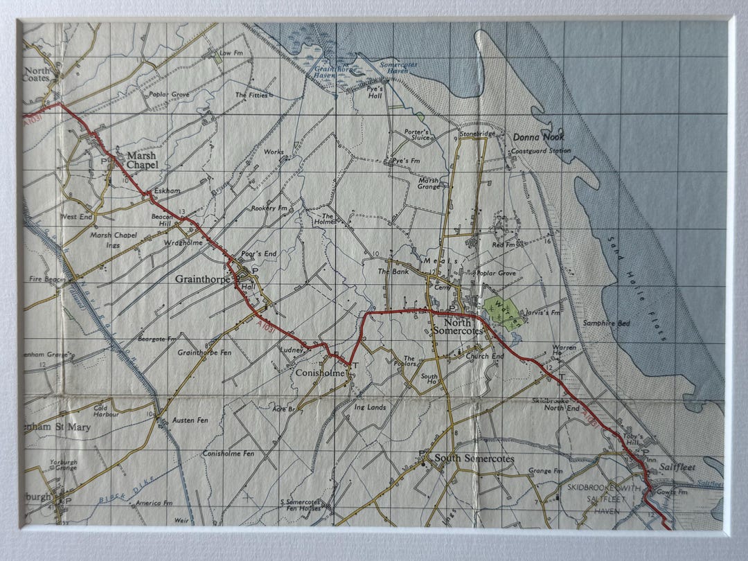 North Somercoates, Donna Nook, Grainthorpe Area Original 1962 Ordnance ...