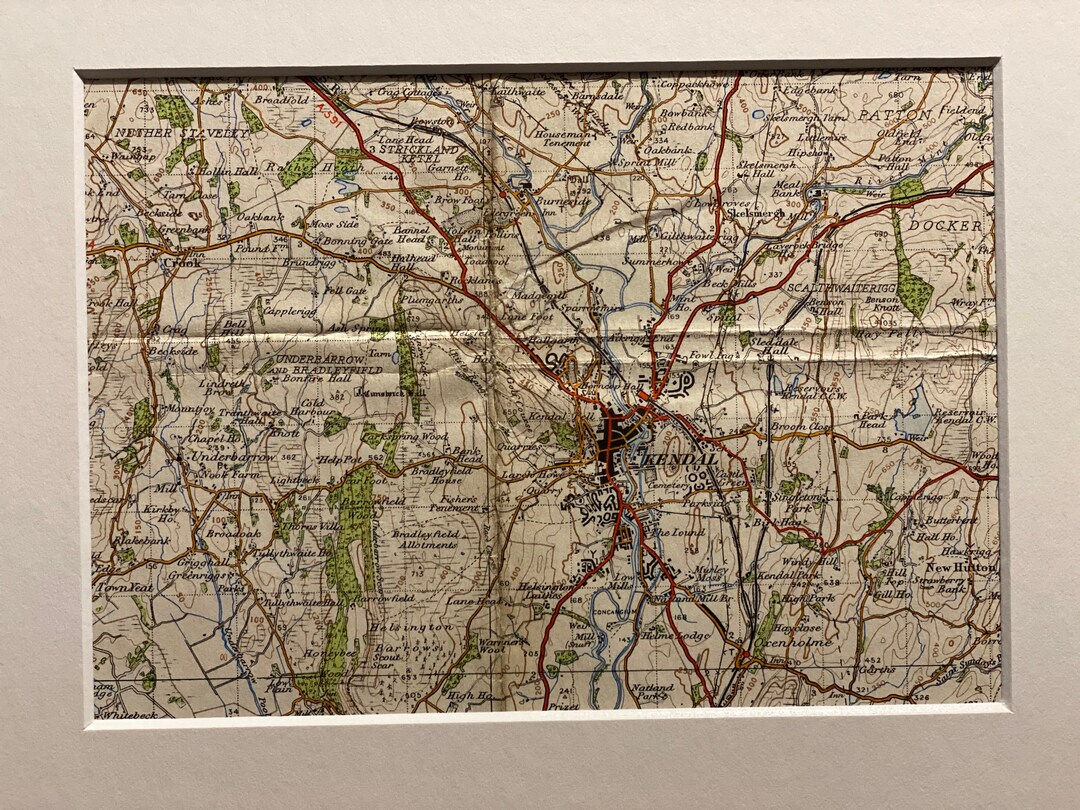 Kendal, Sleddale Hall, Oxenholme and Surrounding Area Original 1947 ...