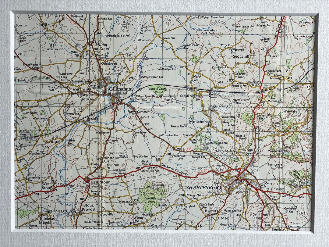 Shaftesbury, Gillingham, East Stour and Surrounding Area Original 1954 ...