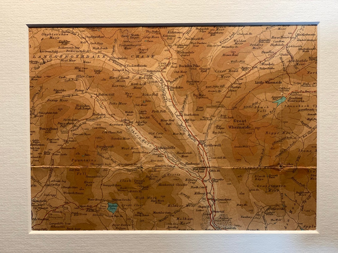Fountain Fell, Great Whernside and Surrounding Area Original 1920 ...
