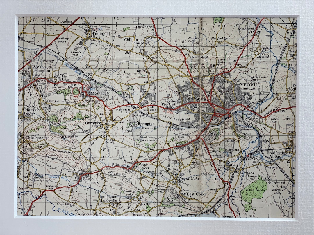 Yeovil, Montacute, Tintinhull and Surrounding Area Original 1960 ...