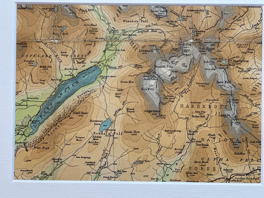 Wast Water, Scafell Pike, Great Gable and Surrounding Area Original ...